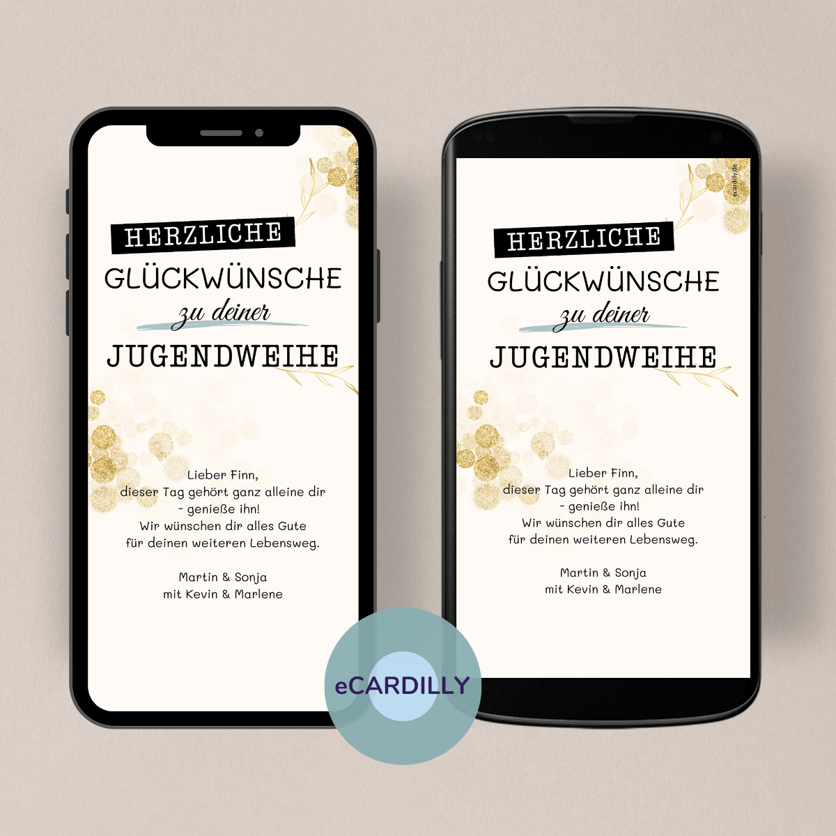 Glückwunschkarte WhatsApp - zur Jugendweihe als eCard versenden – eCARDILLY